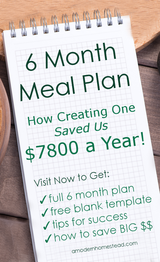 Six Month Meal Plan