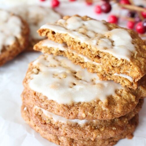 Classic Iced Oatmeal Cookies